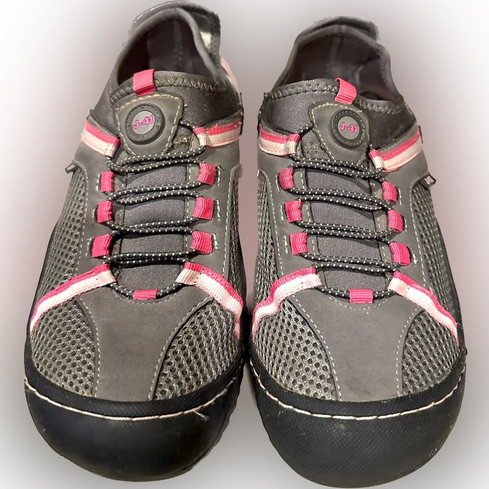 Jeep J-41 Charcoal Tahoe Sneakers With Pink Accents. … - Gem